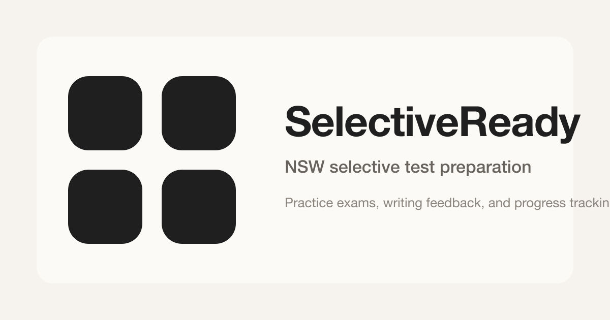 NSW Selective Test Dates 2026 | SelectiveReady